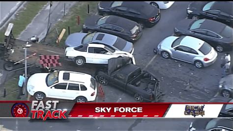 Several Vehicles Damaged After Car Crashes Into Nw Miami Dade