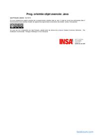 Programmation Orient E Objet Avanc E En Java Threads I O Introspection