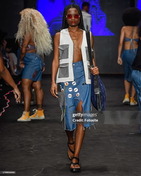 A Model Walks The Runway During The Az Marias Fashion Show As Part Of