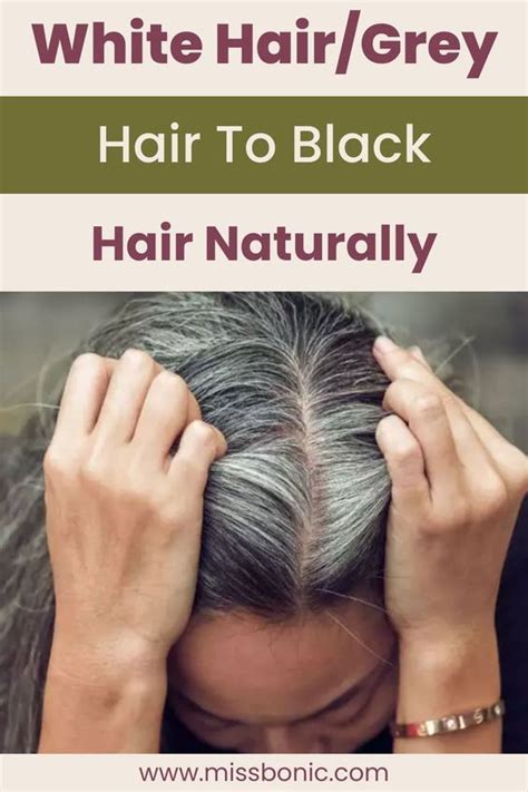 White Hairgrey Hair To Black Hair Naturally Nel 2024