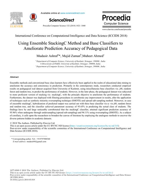 pdf using ensemble stackingc method and base classifiers to