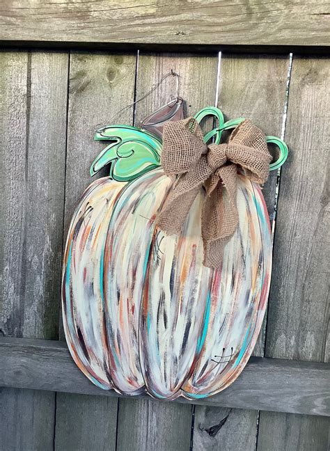 Fall Wooden Door Hanger Pumpkin Stacked Door Hanger Fall Decor