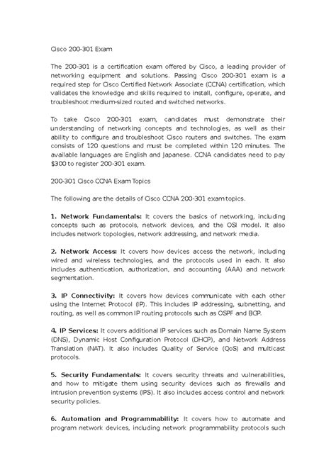 200 301 Ccna Implementing And Administering Cisco Solutions Cisco 200