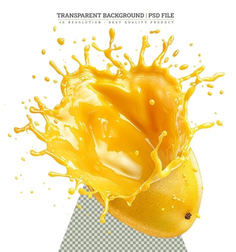 Orange Fruit Juice Mix Splash Premium Ai Generated Psd