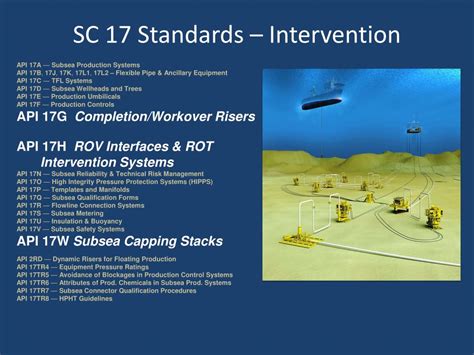 Ppt Api Subcommittee 17 Industry Standards For Subsea Equipment