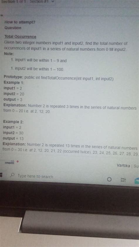 Occurrence Q Plese Ter Med Copine Assessment And2021 20310 Given Two Integer Numbers Input1 And