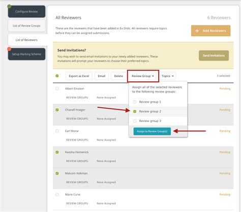 Assign Reviewers To Review Groups Ex Ordo Knowledge Base