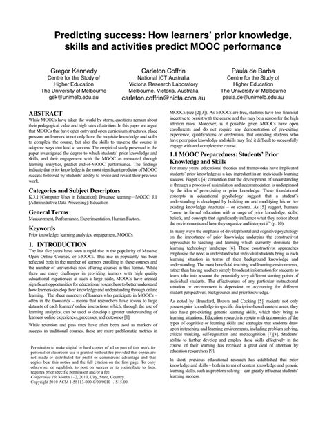 Pdf Predicting Success How Learners Prior Knowledge Skills And