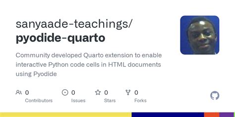 Github Sanyaade Teachingspyodide Quarto Community Developed Quarto