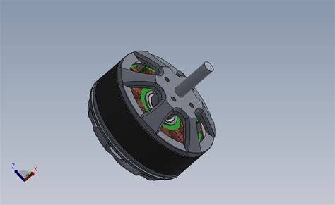 无刷直流电机solidworks 2015模型图纸下载 懒石网