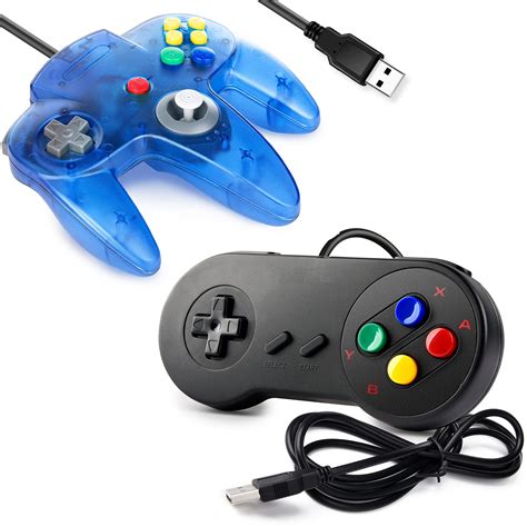 Innext Bundle Usb Version 2 Pack Usb Classic Controller Pc N64 And Snes Controller