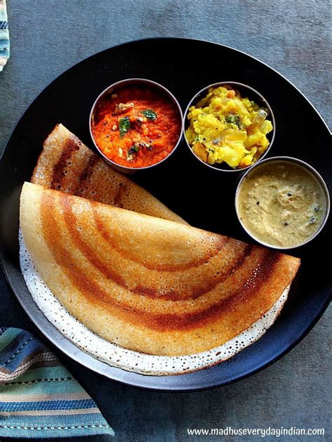 Easy Dosa Recipe With Rice Flour Madhus Everyday Indian Recipe Dosa Recipe Recipes Dosa