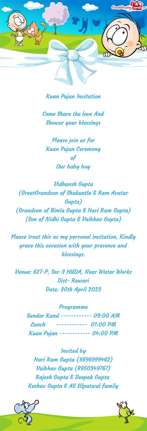 Grandson Of Bimla Gupta And Hari Ram Gupta Free Cards