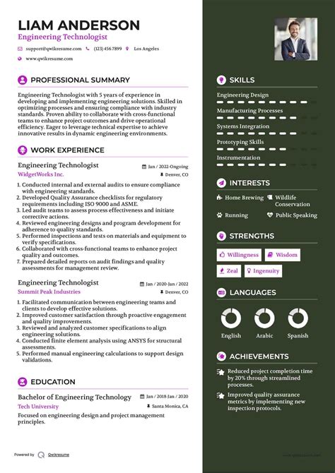 10 Engineering Technologist Resume Samples And Templates For 2025