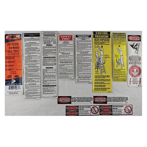 Louisville Ladder For Twin Stepladders 6 Labels Ladder Label Kit