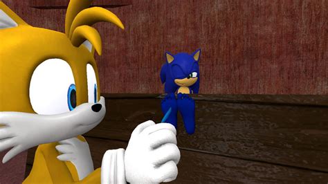 Tails Tickles Sonics Feet With Blue Feather 1 Re By Hectorlongshot On