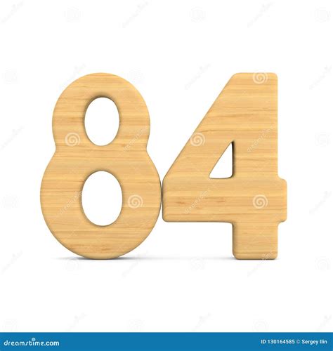 Eighty Four Digital Number Vector Illustration Cartoondealer