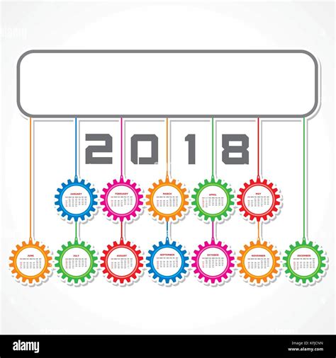 Illustration Of 2018 Calendar For New Year Celebration Stock Vector