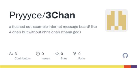 Github Pryyyce Chan A Flushed Out Example Internet Message Board Like Chan But Without
