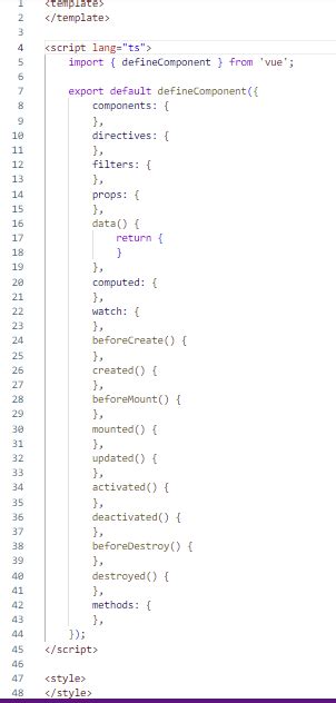Vue TypeScript Component Template Visual Studio Marketplace
