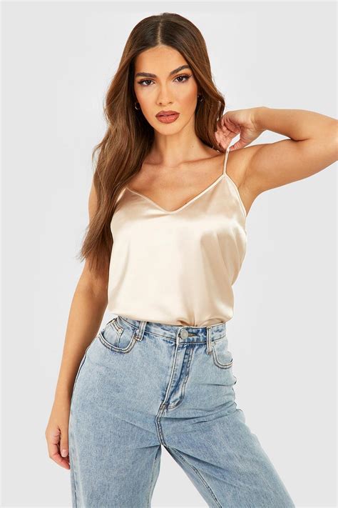 Cami Tops Strappy Tops Boohoo Uk