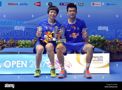 Kuching Malaysia 9th Apr 2017 Chinas Zheng Siwei R And Chen