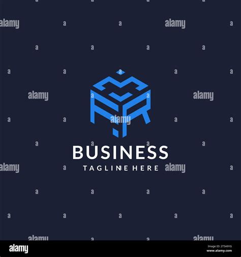 FR Logo Hexagon Designs Best Monogram Initial Logo With Hexagonal