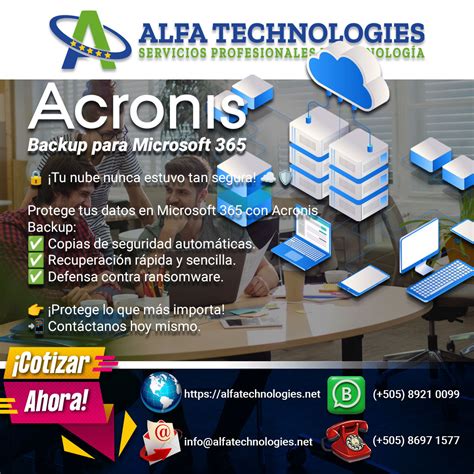 Alfa 🔒 ¡protege Tus Datos En La Nube Con Acronis Backup Para Microsoft 365 ☁️💼 👉¿sabías Que 1