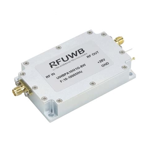 Rfuwb Uwbpa 10m1g 8w 10 1000mhz Broadband Rf Power Amplifier 8w Uwb Rf Power Amp Module Free