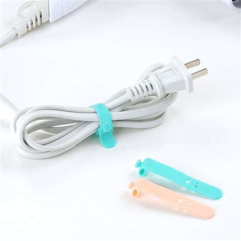 Ecoplanet Cod4pcs Silicone Cable Clipper Headset Data Cable Tie