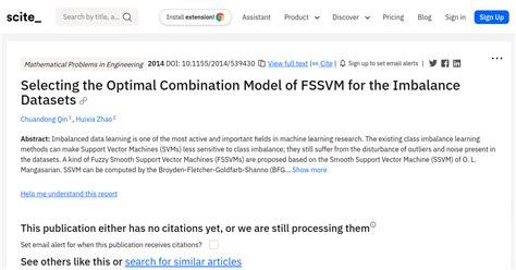 Selecting The Optimal Combination Model Of Fssvm For The Imbalance