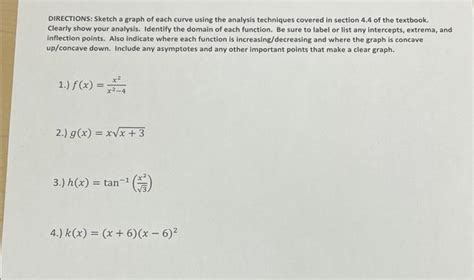 Solved Directions Sketch A Graph Of Each Curve Using The Chegg