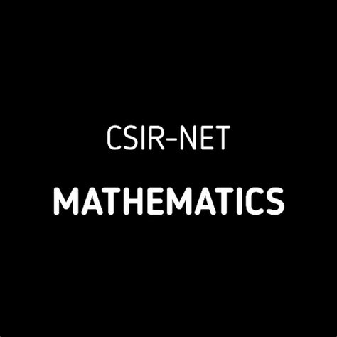 csir net mathematics youtube
