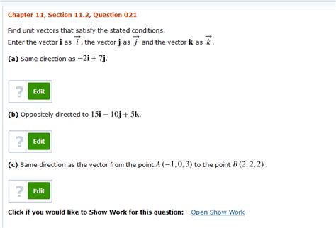 Solved Chapter 11 Section 112 Question 021 Find Unit