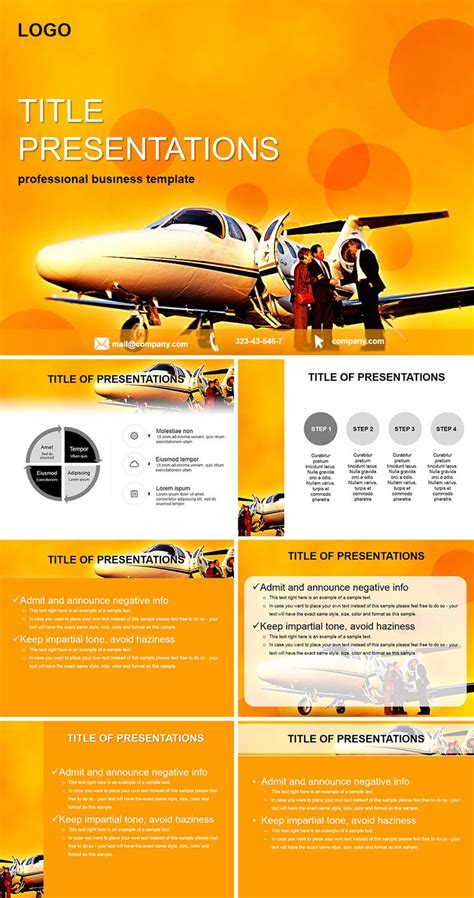 Business Aircraft Powerpoint Template Powerpoint Templates Powerpoint Templates