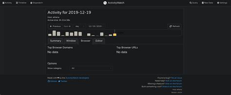 No Browser Data On Activity View Using Firefox Developer Edition Issue ActivityWatch