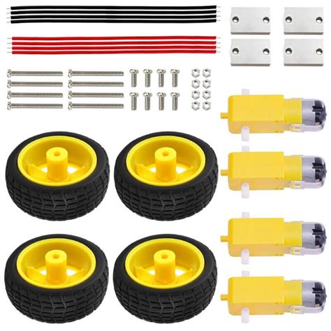 For Arduino Robot Plastic Tire Wheel With DC V Grandado