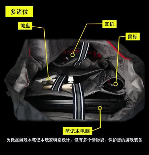 Новейший лучший 1:1 рюкзак для ноутбука подходит для MSI GT 18,4 дюймов ...