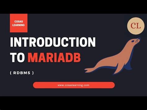 Introduction To MariaDB MariaDB Database YouTube