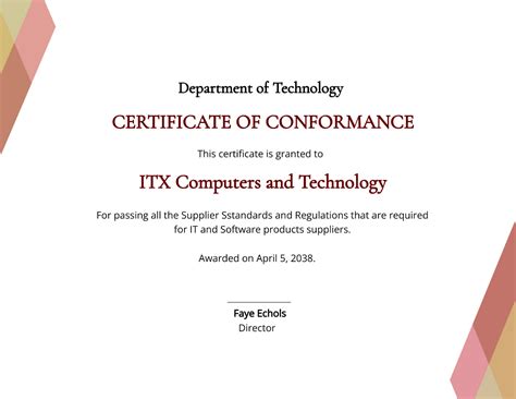 Supplier Certificate Of Conformance Template Edit Online And Download