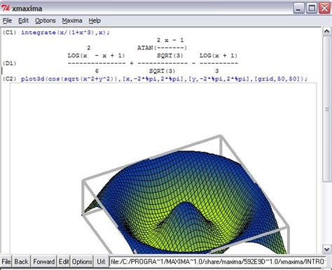 Maxima Pour Remplacer Maple Ou Mathematica Adteca