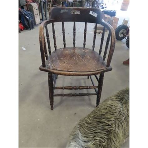 Wood Vintage Railway Chair Mcsherry Auction Service Ltd