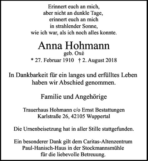Anna Hohmann 1910 2018 The 110 Club
