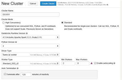 optimizing databricks clusters configuring clusters in databricks is