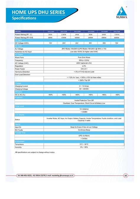 Single Phase Numax DSP Sine Wave Home UPS Capacity 1 KVA Input Voltage 220 230V At 55000