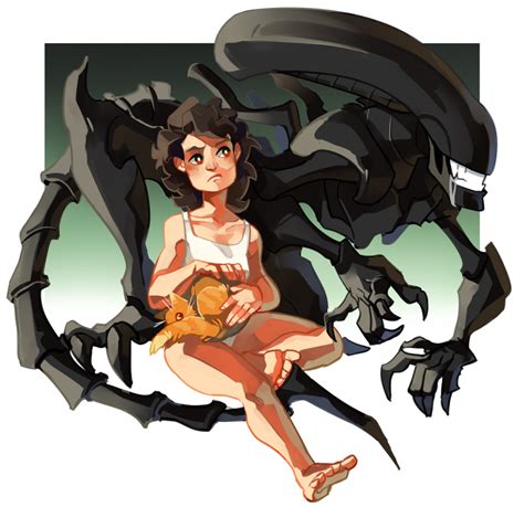 Xenomorph And Ripley In Predator Alien Art Predator Alien Alien Art