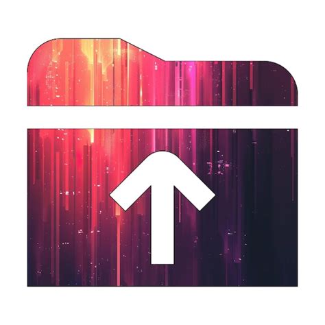 Premium Photo Image Icons Folder Upload Cyberpunk Gradient Style