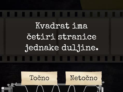 Kvadrat I Pravokutnik 5 Razred Točno Ili Netočno