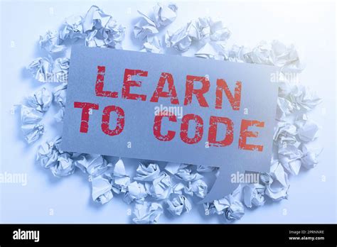 Text Showing Inspiration Learn To Code Internet Concept Learn To Write