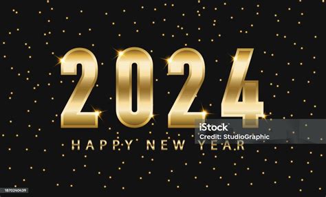 2024년 새해 복 많이 받으세요 골든 골든 어조르디 독특하고 고급스러운 숫자로 포스터 배너 달력 및 인사말을 위한 프리미엄